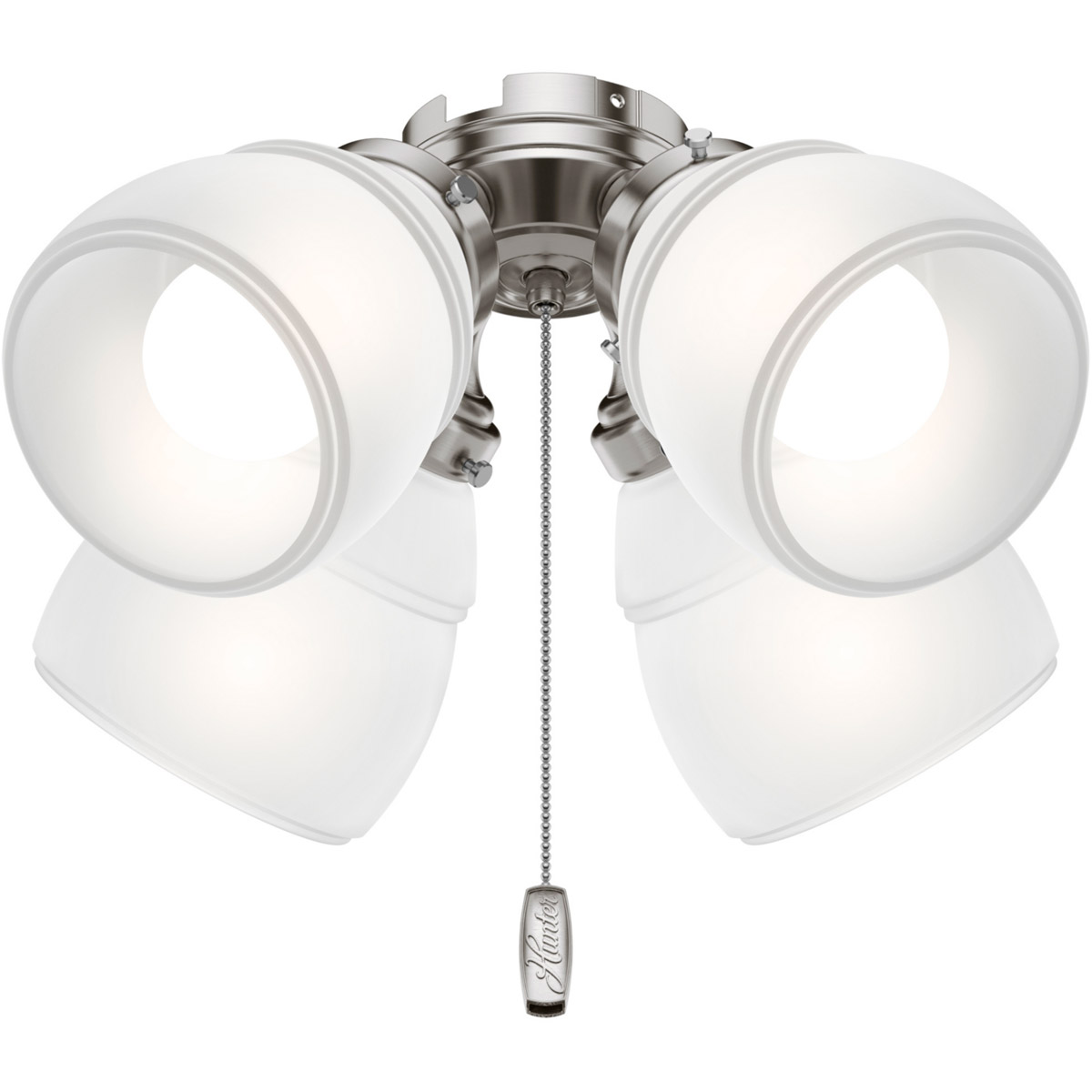 Hunter Fan 99368 Fan Accessory 4 Light Brushed Nickel Fan Light Kit Fitter